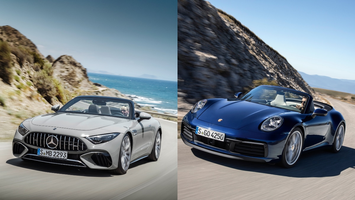 Spec comparison: Mercedes-AMG SL55 vs Porsche 911 Carrera S Cabriolet ...