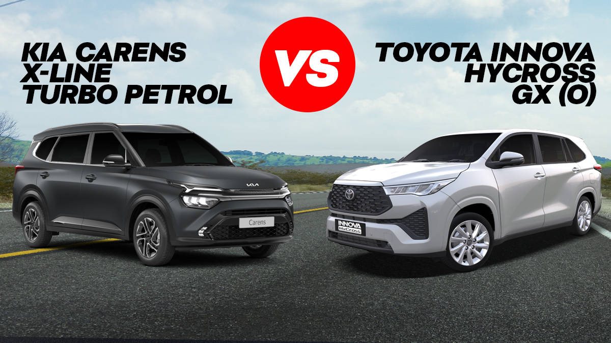 Spec comparison: Toyota Innova Hycross GX (O) vs Kia Carens X-Line ...